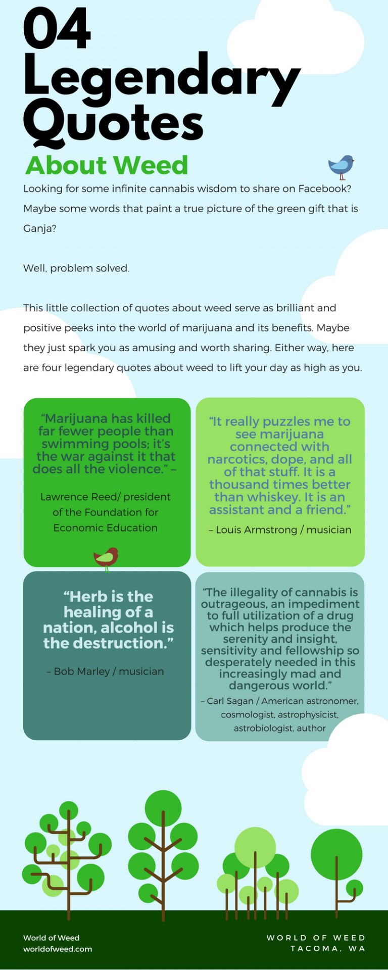04 Legendary Quotes About Weed [INFOGRAPHIC] | World Of Weed