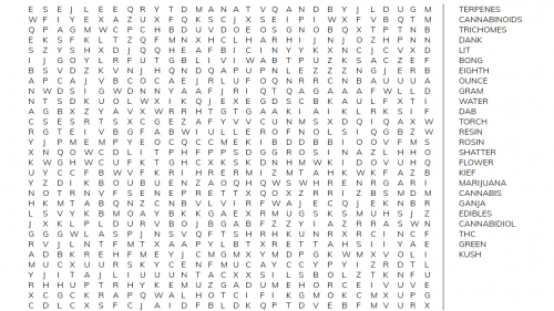 Challenging Weed Word Search | World Of Weed